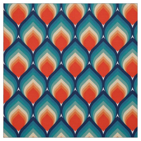 stylish 70s Mod retro fabric | Zazzle