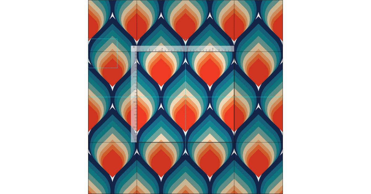 stylish 70s retro mod fabric | Zazzle