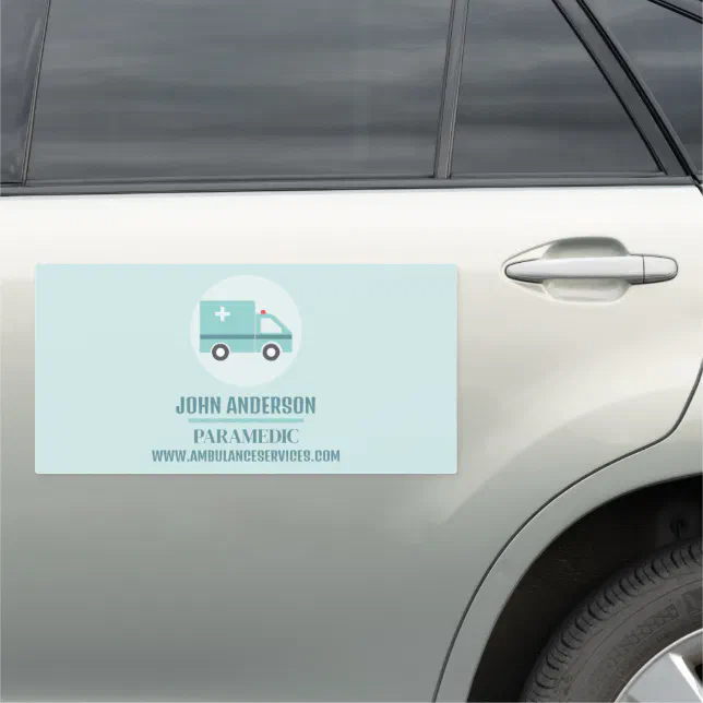 Stylish Ambulance Design, EMT, Paramedic Car Magnet | Zazzle