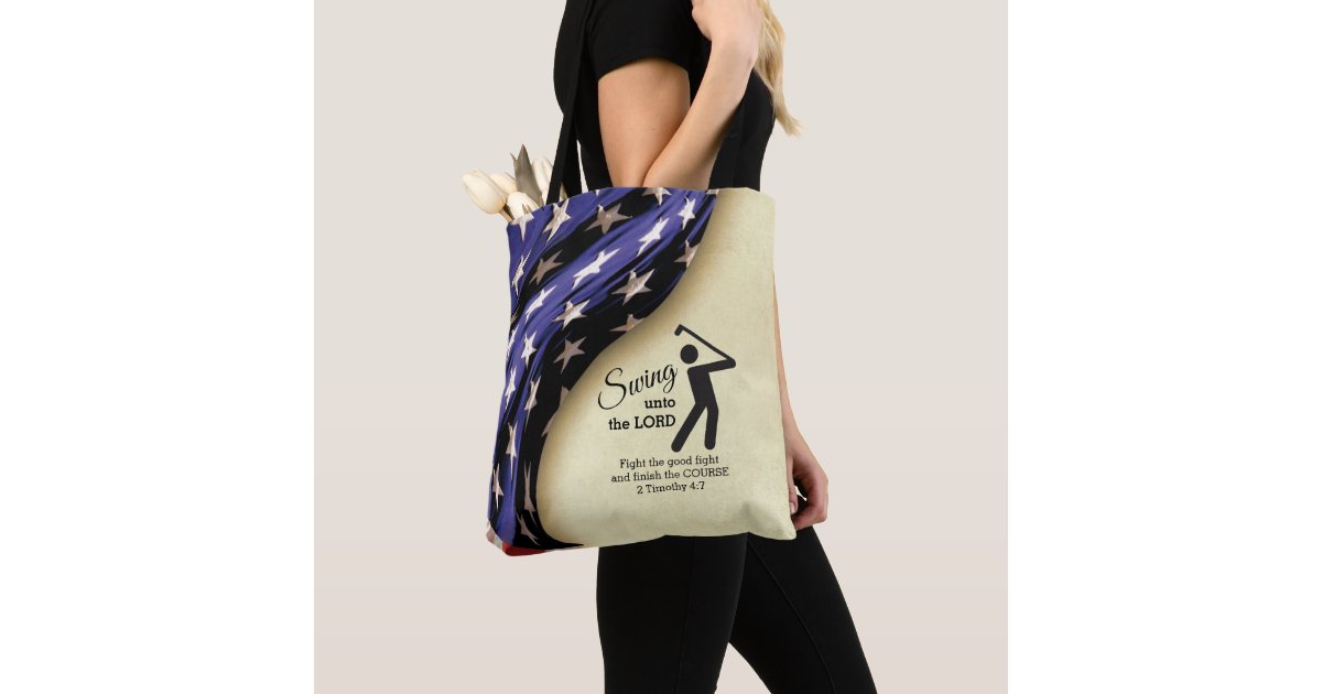 Stylish American Flag Golf Tote Bag | Zazzle