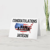 Stylish American Personalized Army Graduation Card | Zazzle