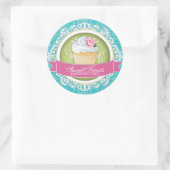 Stylish and Elegant Cupcake Box Stickers | Zazzle