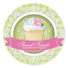 Stylish and Elegant Cupcake Box Stickers | Zazzle