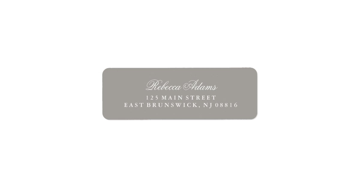 Stylish and Elegant Deep Gray Label | Zazzle