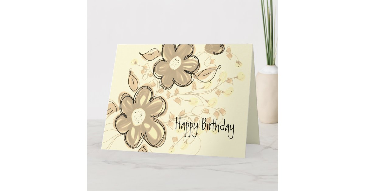 Stylish and Modern Birthday Wishes Folded Card | Zazzle