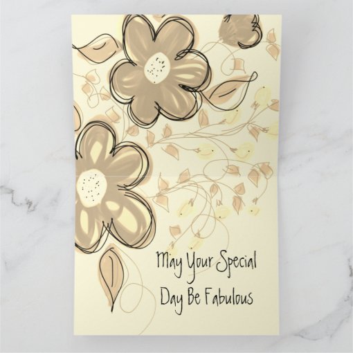 Stylish and Modern Birthday Wishes Folded Card | Zazzle
