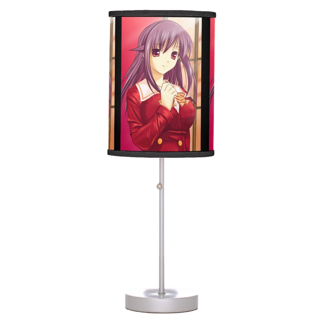 Stylish Anime Girl Table Lamp | Zazzle
