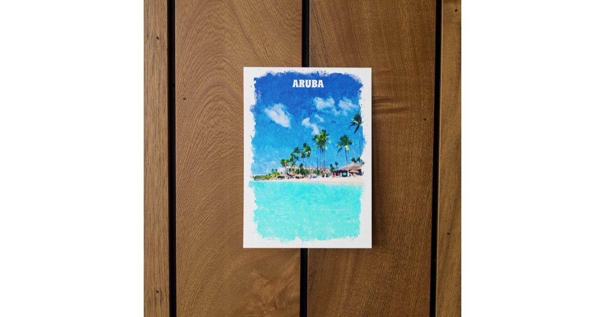 Stylish Aruba Caribbean Beach Paradise Postcard | Zazzle