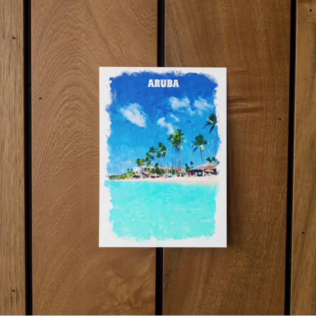 Stylish Aruba Caribbean Beach Paradise Postcard | Zazzle