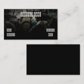 Stylish automotive classic hot rod in black business card | Zazzle
