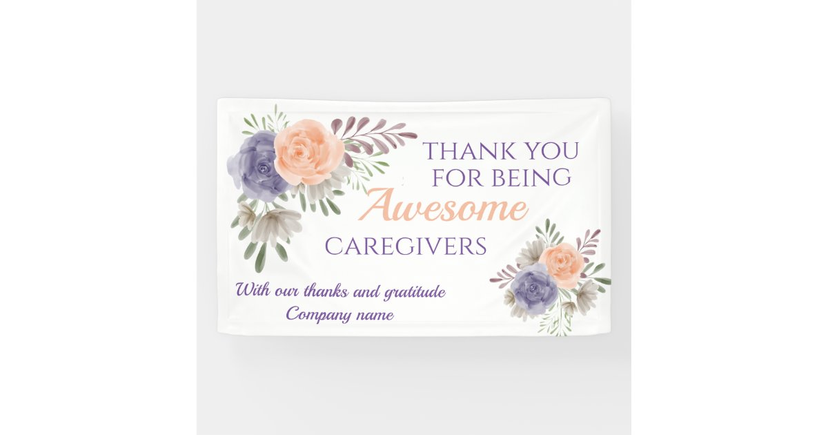 Stylish Awesome Caregiver Appreciation Banner | Zazzle