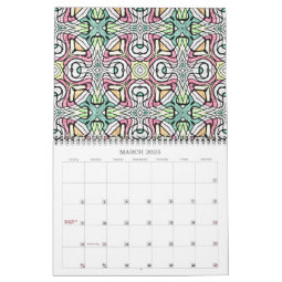 Stylish Bali Batik Pattern Fantasy Art Designs Calendar | Zazzle