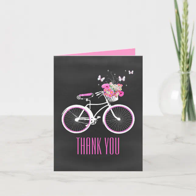 Stylish Bicycle Thank You Note Card | Zazzle