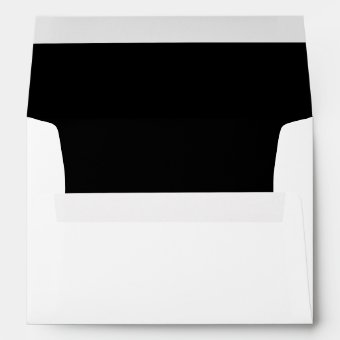 Stylish Black And White Wedding Invitation Envelope | Zazzle