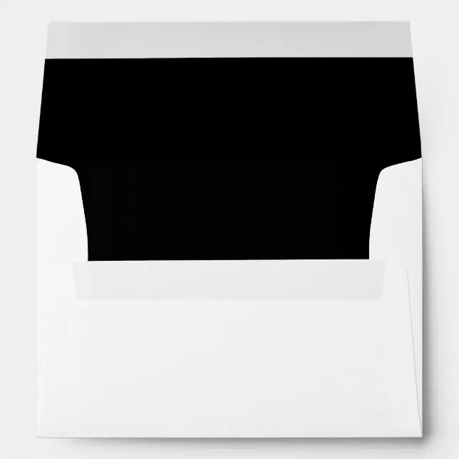 Stylish Black And White Wedding Invitation Envelope | Zazzle