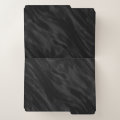 Stylish Black Satin Print | Modern Decorative File Folder | Zazzle