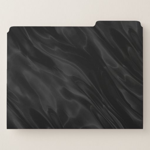 Stylish Black Satin Print | Modern Decorative File Folder | Zazzle