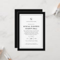 Stylish Black & White Custom Logo Business Event Invitation | Zazzle