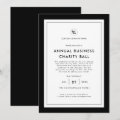 Stylish Black & White Custom Logo Business Event Invitation | Zazzle