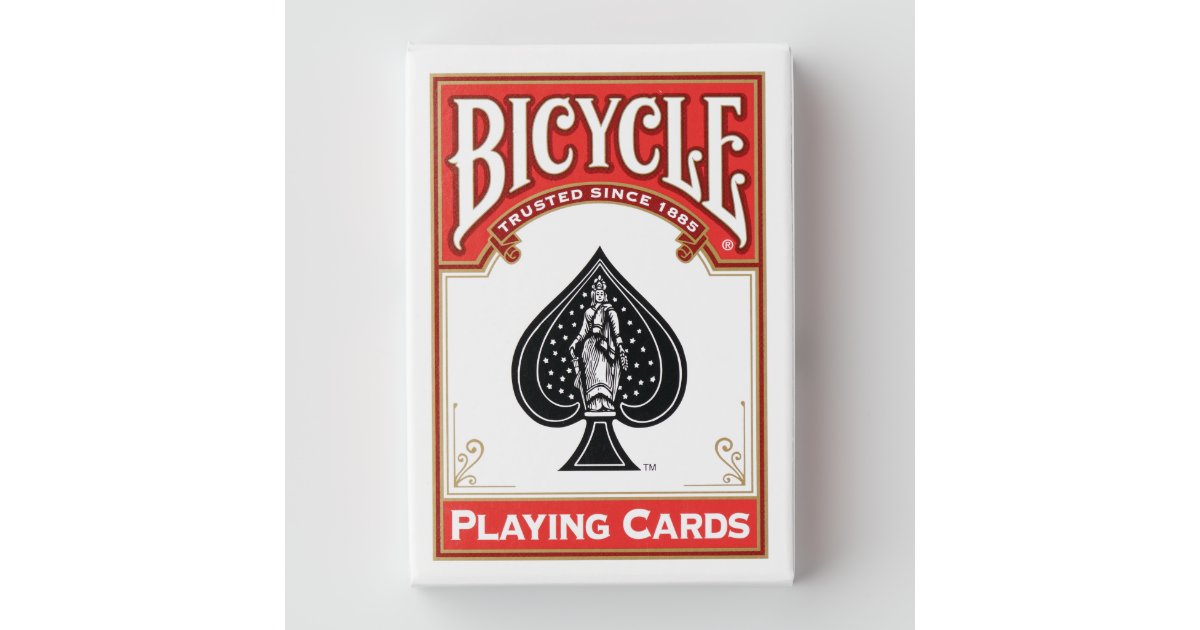 Stylish Black, White, & Red Card Suits Card Deck | Zazzle