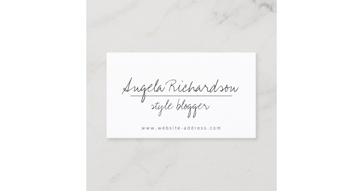 Stylish Blogger Business Card | Zazzle