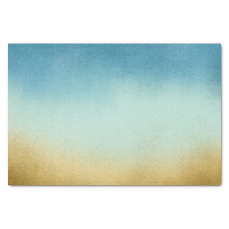 Stylish Blue and Gold Ombre Tissue Paper | Zazzle