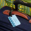 Stylish Blue Teardrop Geometric Travel Tag | Zazzle