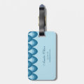 Stylish Blue Teardrop Geometric Travel Tag | Zazzle