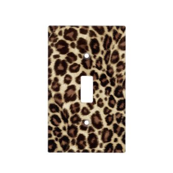 Stylish Brown Leopard Print Light Switch Cover | Zazzle