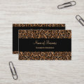 Stylish Brown Leopard Print Luxury Animal Pattern Business Card | Zazzle