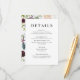 Stylish Burgundy Dusty Blue Floral Wedding Details Enclosure Card | Zazzle
