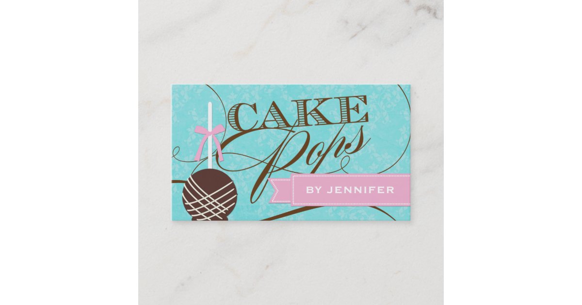 Stylish Cake Pop Business Card | Zazzle