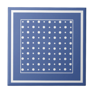 Blue Polka Dots Ceramic Tiles | Zazzle