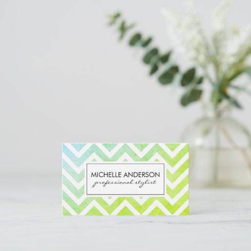 Stylish Chevron Business Card | Zazzle