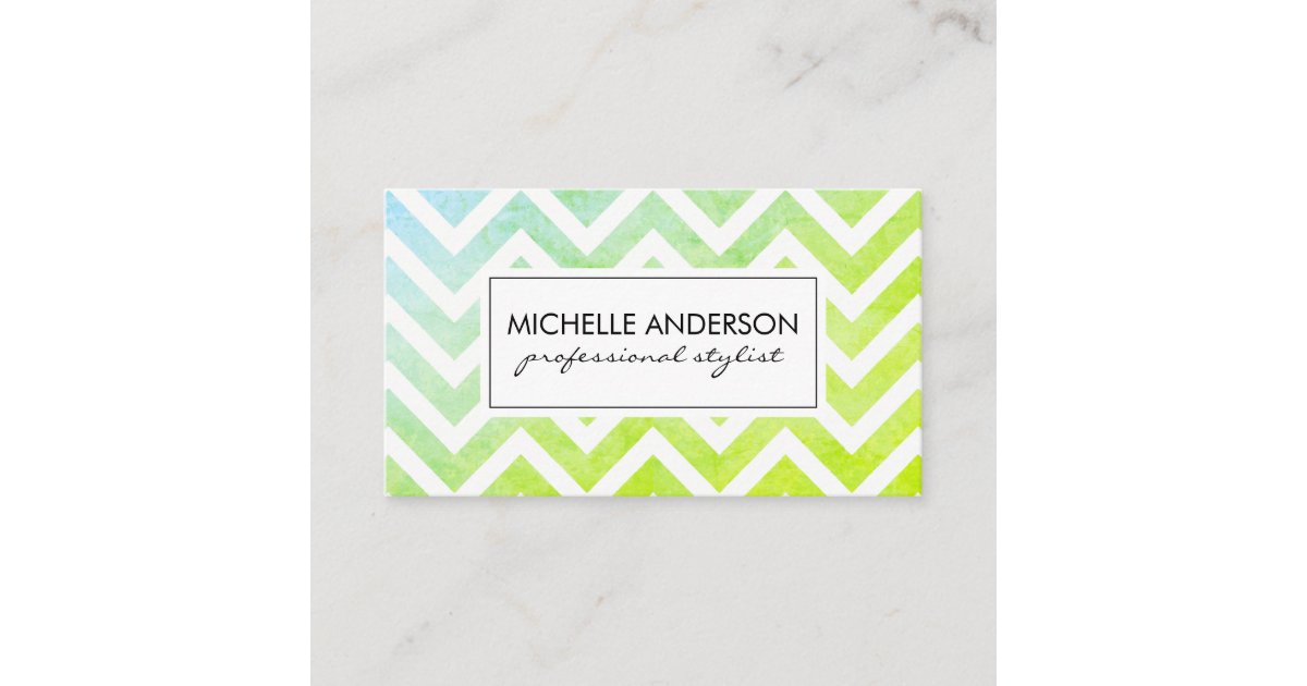 Stylish Chevron Business Card | Zazzle
