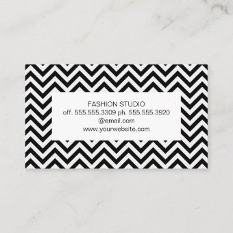 Stylish Chevron Pattern Business Card | Zazzle