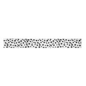 Stylish Chic Black and White Dalmatian Dot Pattern Satin Ribbon | Zazzle