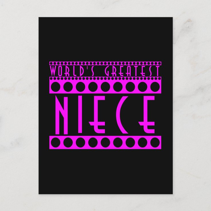 Stylish Chic Nieces Worlds Greatest Niece Postcard Zazzle