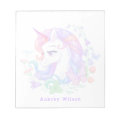 Stylish Colorful Unicorn Trendy Girly Notepad | Zazzle