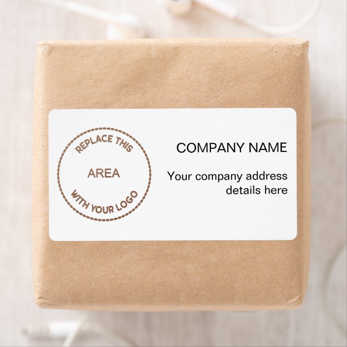 Stylish Company Logo Return Name Address Label | Zazzle.com