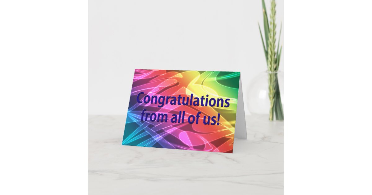 Stylish Congratulations From All of Us! Card | Zazzle.com