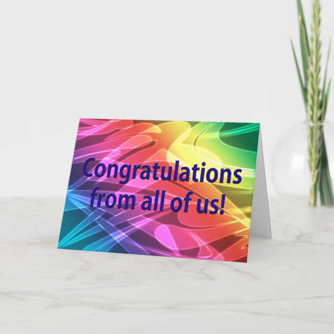 Stylish Congratulations From All of Us! Card | Zazzle