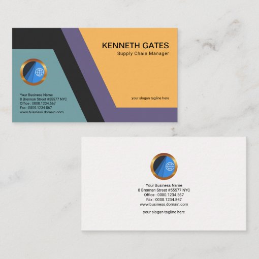 Stylish Connection Stripes Supply Chain Management Business Card | Zazzle