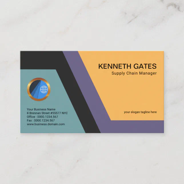 Stylish Connection Stripes Supply Chain Management Business Card | Zazzle