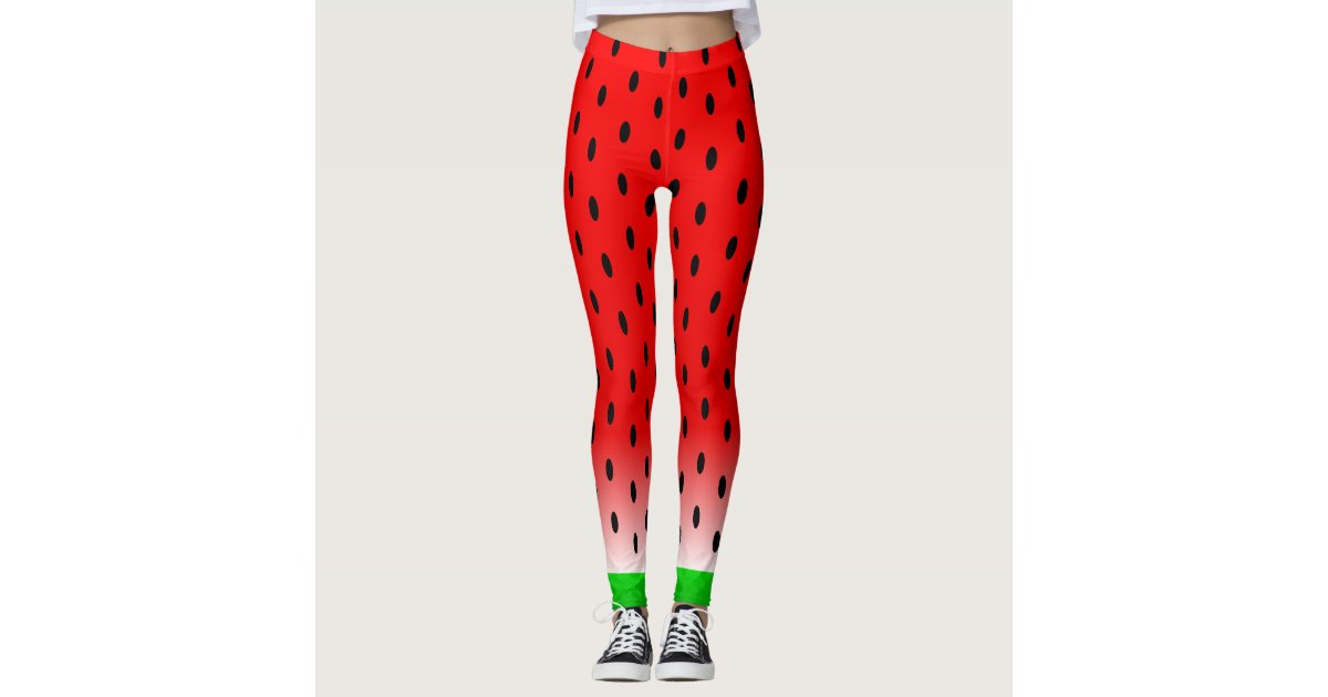 Stylish Cool Watermelon Design Leggings | Zazzle