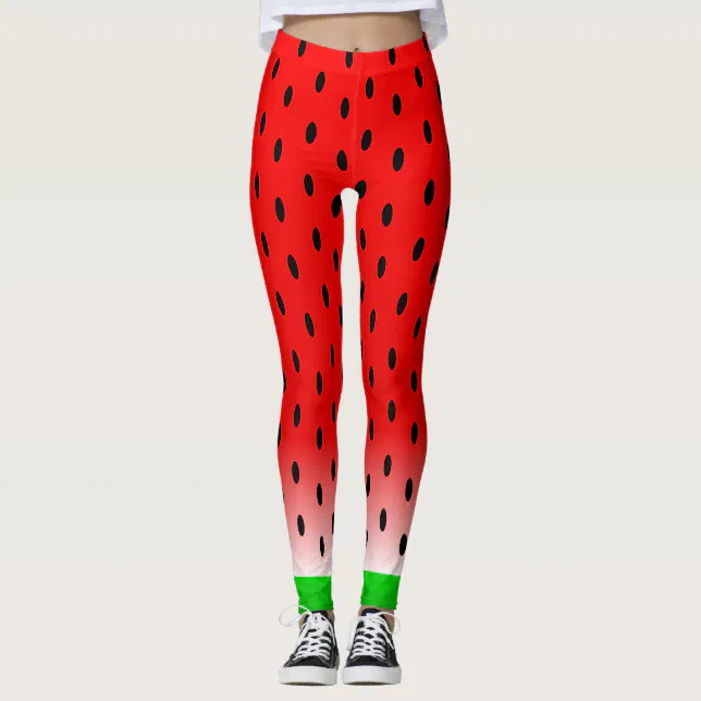 Stylish Cool Watermelon Design Leggings | Zazzle