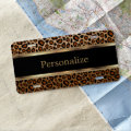Stylish Copper Leopard Animal Print | Personalize License Plate | Zazzle