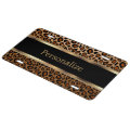 Stylish Copper Leopard Animal Print | Personalize License Plate | Zazzle