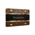 Stylish Copper Leopard Animal Print | Personalize License Plate | Zazzle