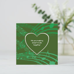 Stylish Couples MAKING SWEET MUSIC Valentines Card | Zazzle